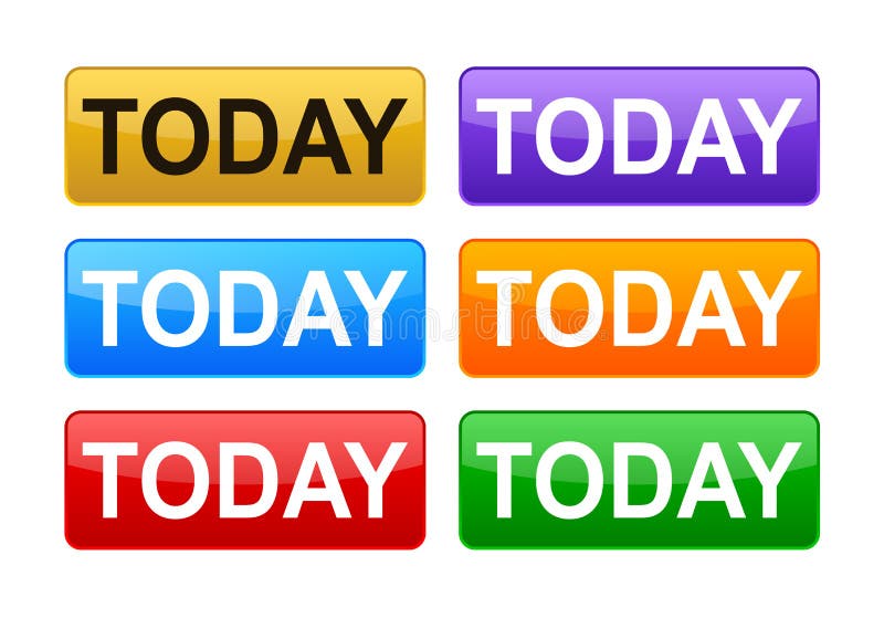 Today buttons stock vector. Illustration of green, commerce - 123672254
