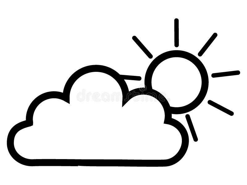 Weather Forecast App Icon for Some Clouds Stock Vector - Illustration ...