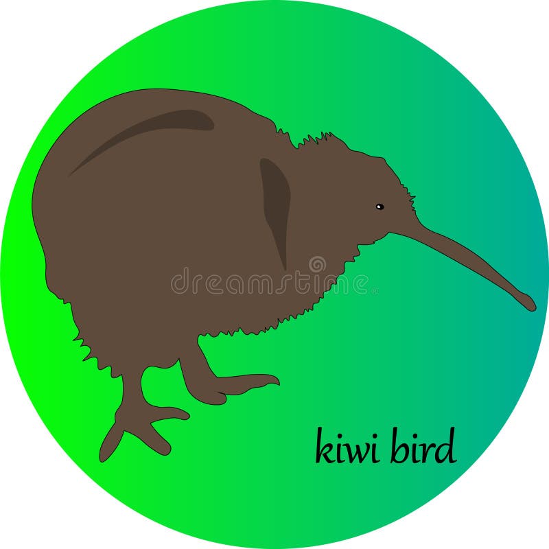 Kiwi Bird, Round Style Logo Vector Stock Vector - Illustration of icon ...