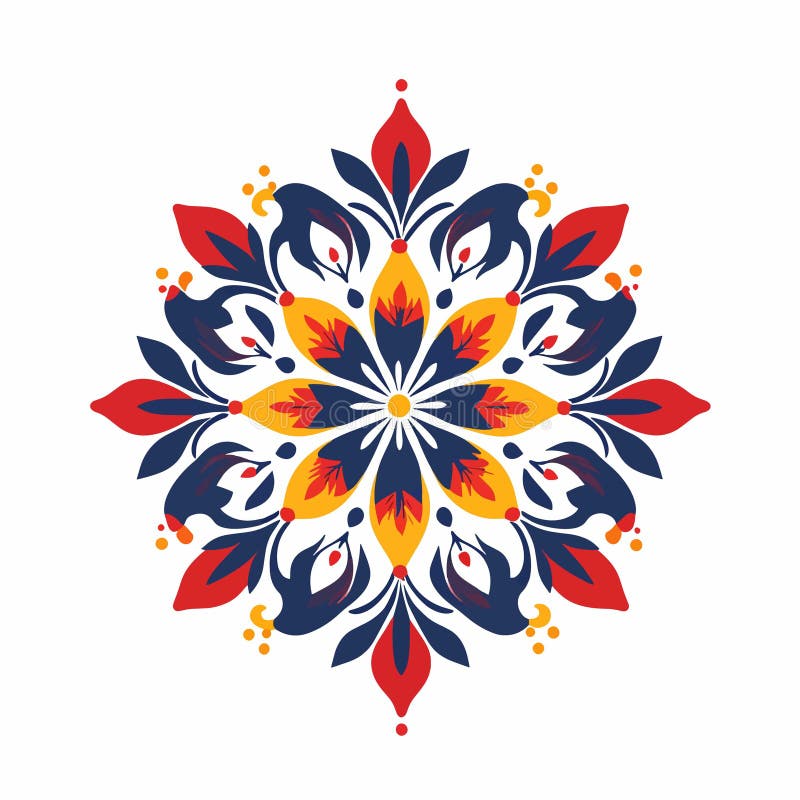 Simple Vector of an Indian Beautiful Image of a Rangoli Design Stock ...