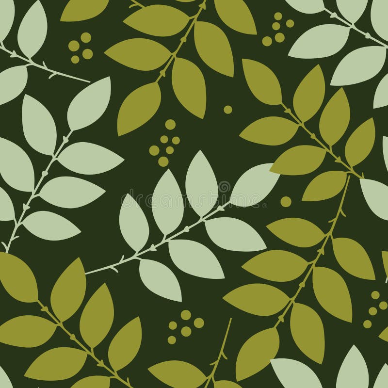 Simple Vector Leaves Pattern Design Stock Vector - Illustration of ...