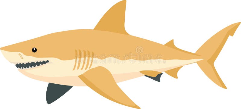 Simple Vector Lemon Shark Clipart Stock Vector - Illustration of ...