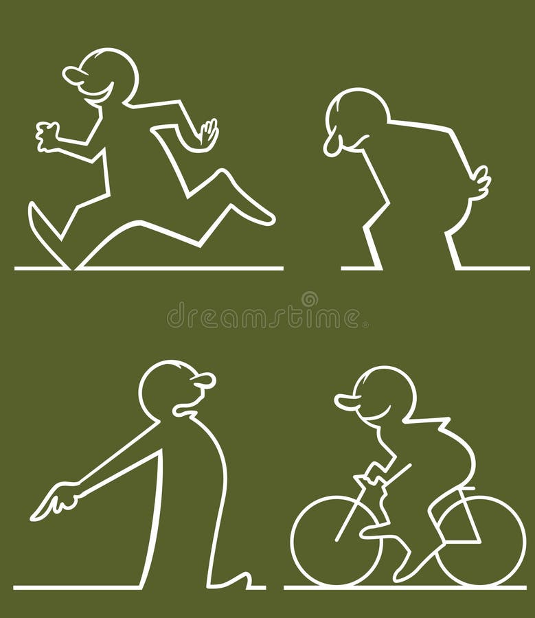 Line art character 2 stock vector. Illustration of funny - 220271882