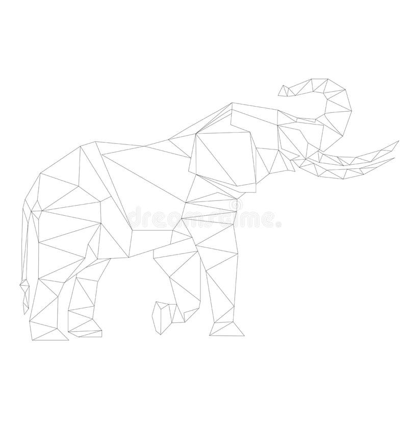 Geometric Elephant Head