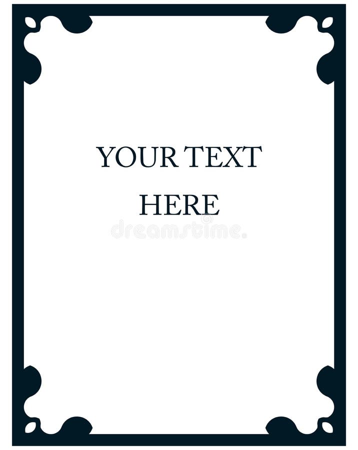 Simple Vector Line Border Frame Isolated Illustration Stock Vector ...