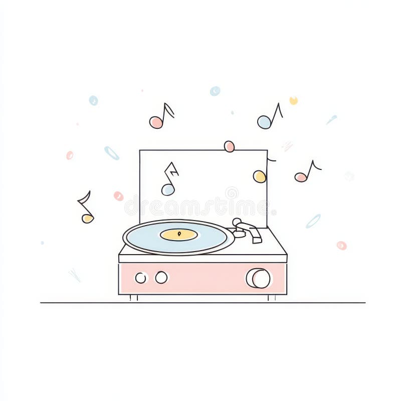 Record Player Drawing Stock Illustrations – 5,188 Record Player Drawing ...