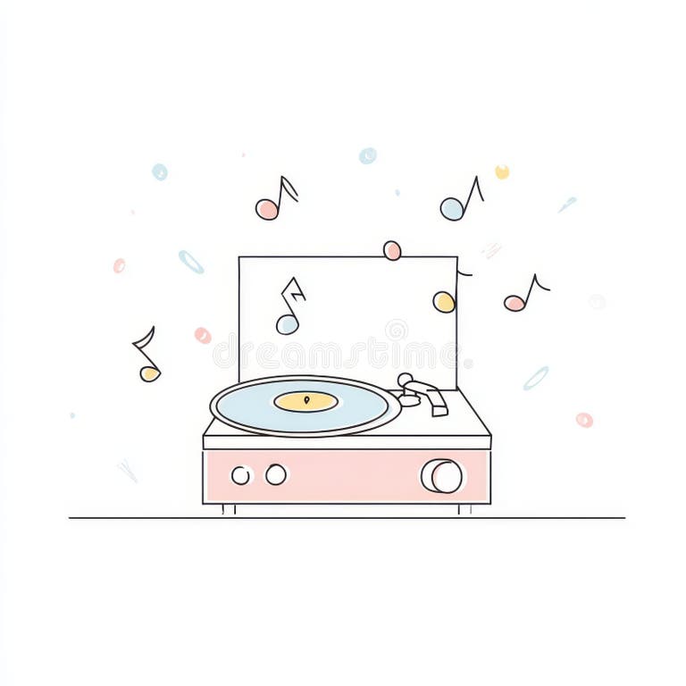 Record Player Drawing Stock Illustrations – 5,188 Record Player Drawing ...