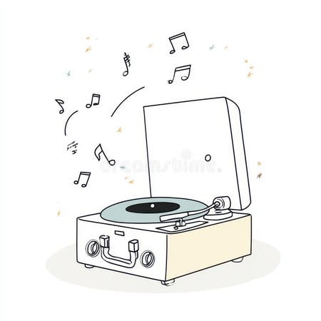 Record Player Drawing Stock Illustrations – 5,188 Record Player Drawing ...