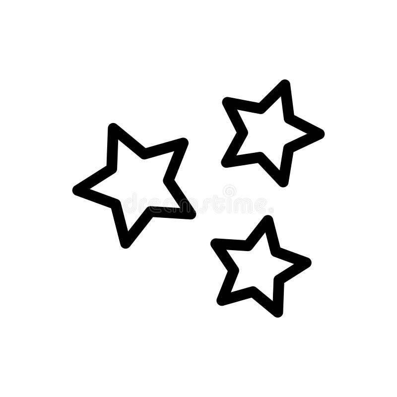 Simple of Vector Line Icons. Pixel Perfect Stars Stock Vector ...
