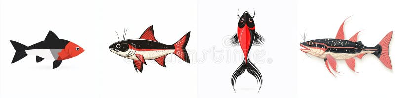 Simple Vector Logo Depicting Catfish with Flat Design for Peaceful ...