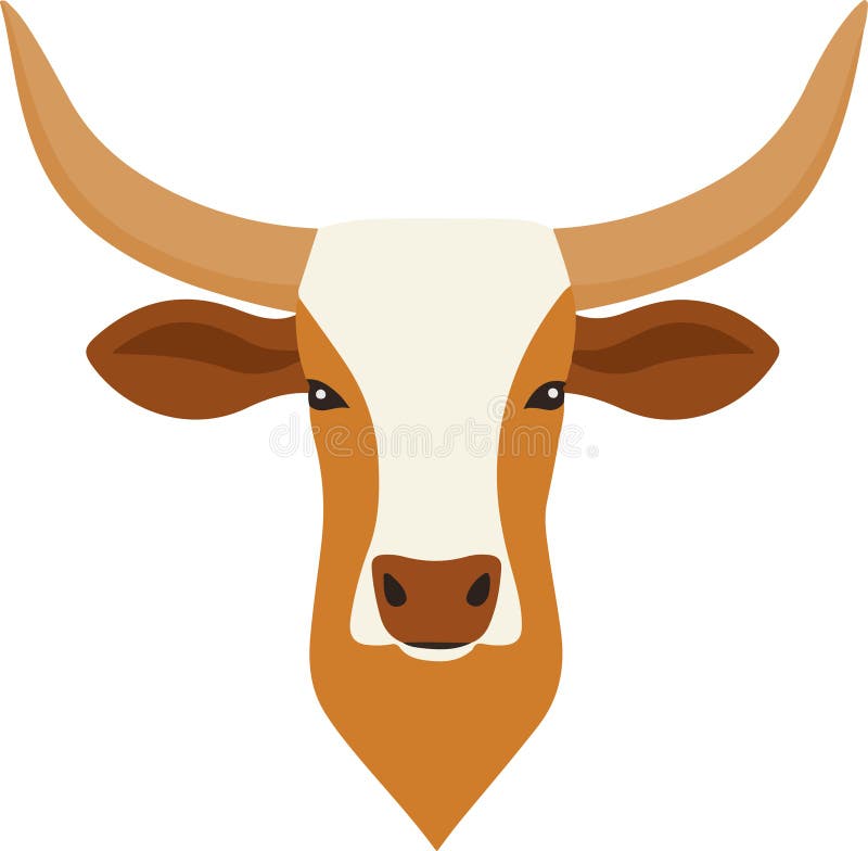 Simple Vector Longhorn Clipart Stock Vector - Illustration of basic ...