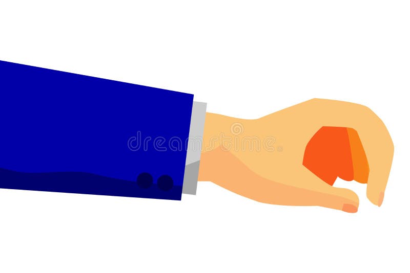 Man Hand - Picking Something, Isolated on White Stock Vector ...