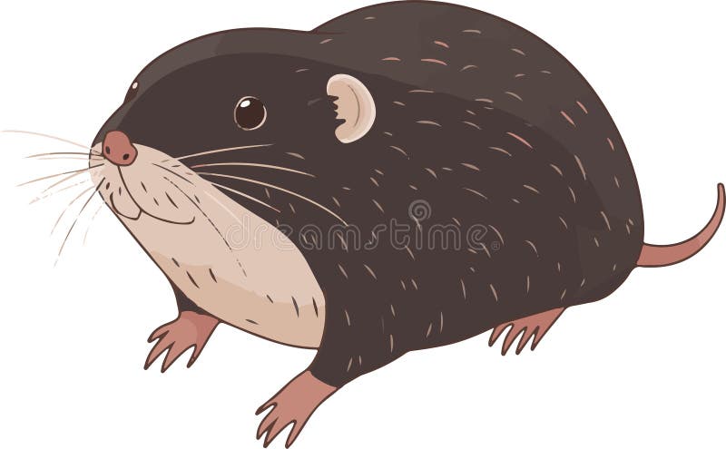 Simple vector mole clipart stock vector. Illustration of simple - 350477484