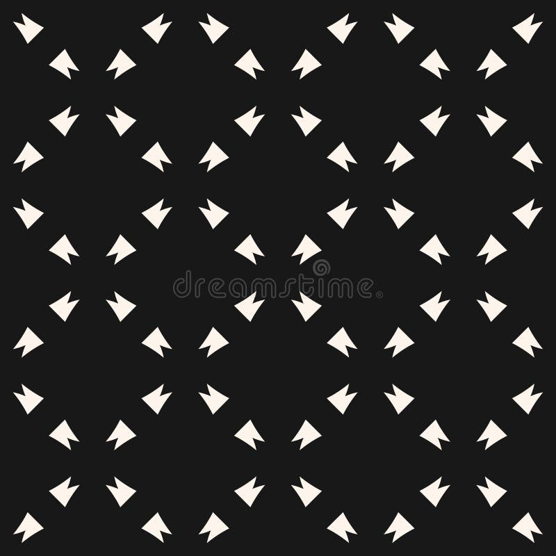 Simple Vector Monochrome Seamless Pattern with Crosses, Triangular ...