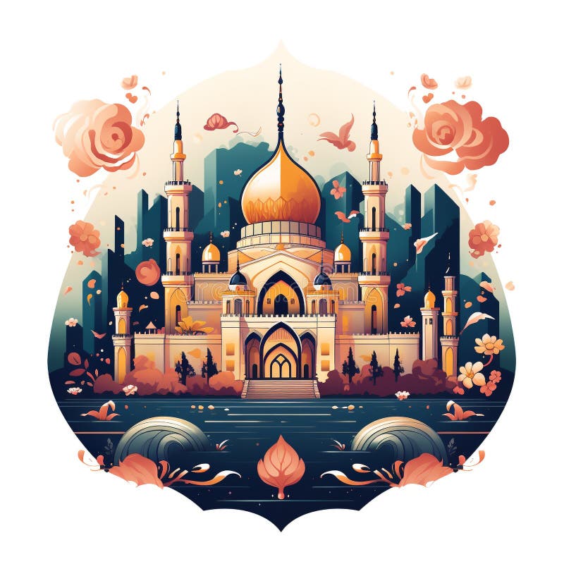 Islamic Logo, Simple Vector of Mosque Stock Illustration - Illustration ...