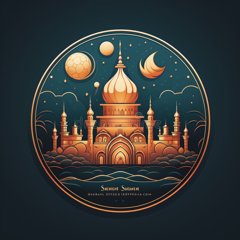 Islamic Logo, Simple Vector of Mosque Stock Illustration - Illustration ...