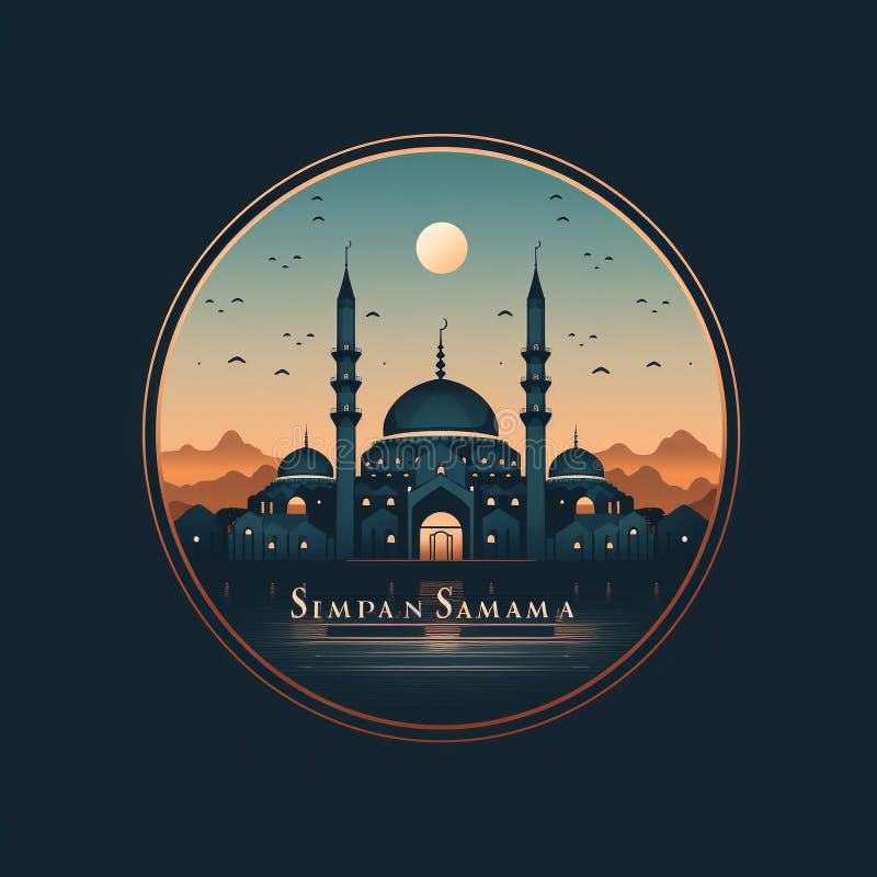 Islamic Logo, Simple Vector of Mosque Stock Illustration - Illustration ...