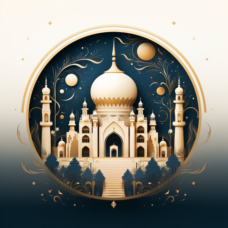 Islamic Logo, Simple Vector of Mosque Stock Illustration - Illustration ...