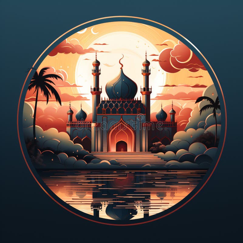 Islamic Logo, Simple Vector of Mosque Stock Illustration - Illustration ...