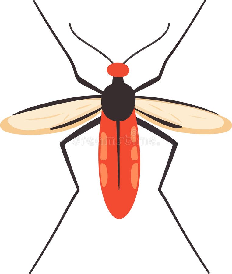 Simple Vector Mosquito Clipart Stock Vector - Illustration of style ...