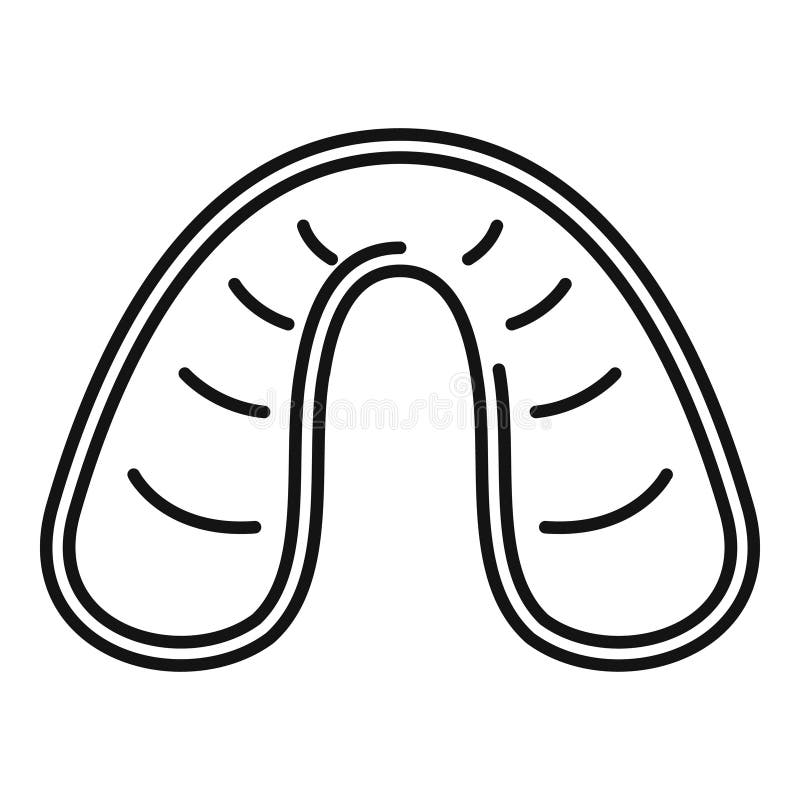 Mouth Guard Protecting Teeth from Grinding Icon Stock Illustration ...