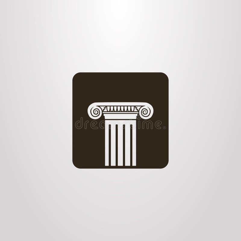 Simple Vector Negative Space Symbol of a Roman Column Stock ...