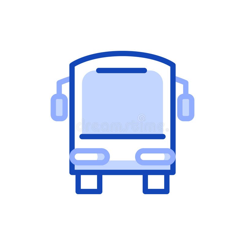 Simple Vector Outline Icon Depicting a School Bus. Bus for Passenger ...