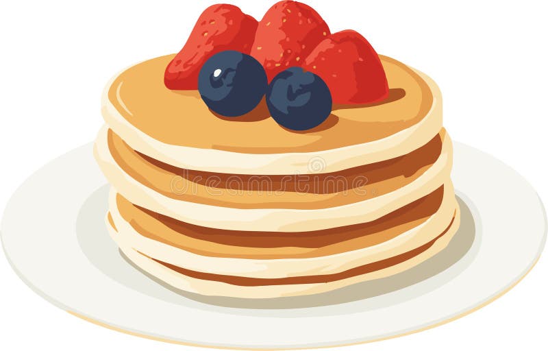 Simple Vector Pancakes Clipart Stock Vector - Illustration of icons ...
