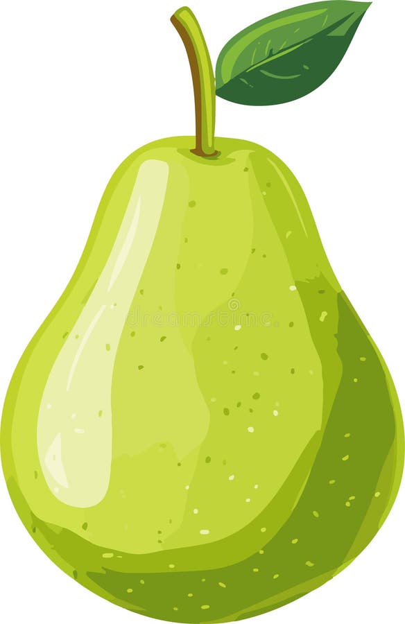 Pear Clipart. Pear Colorful Flat Icon Stock Vector - Illustration of ...