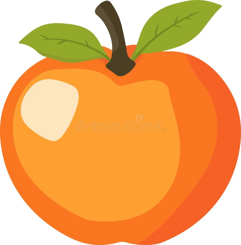 Simple Vector Persimmon Clipart Stock Vector - Illustration of designs ...