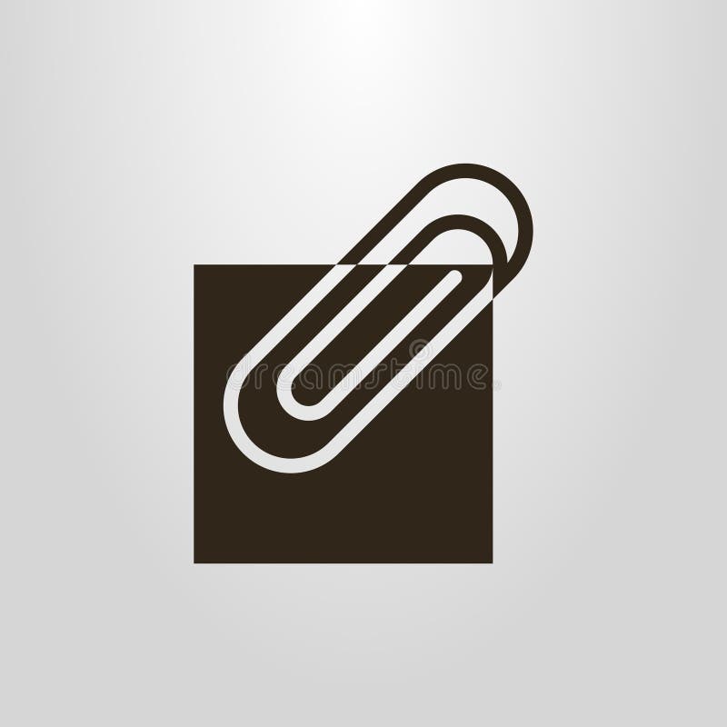 Simple Vector Pictogram of a Paper Clip Stock Vector - Illustration of ...