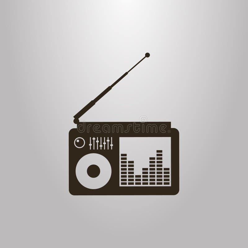 Simple Vector Pictogram of the Radio with an Equalizer Stock Vector ...