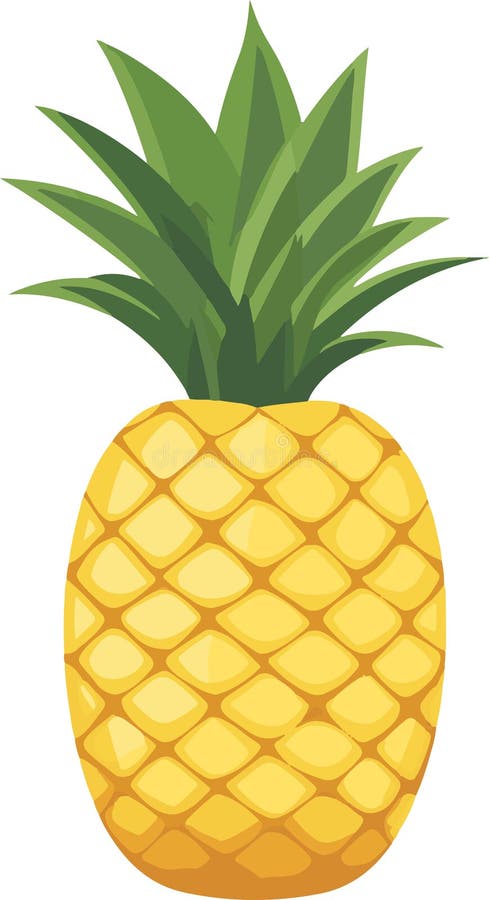 Simple Vector Pineapple Clipart Stock Vector - Illustration of ...