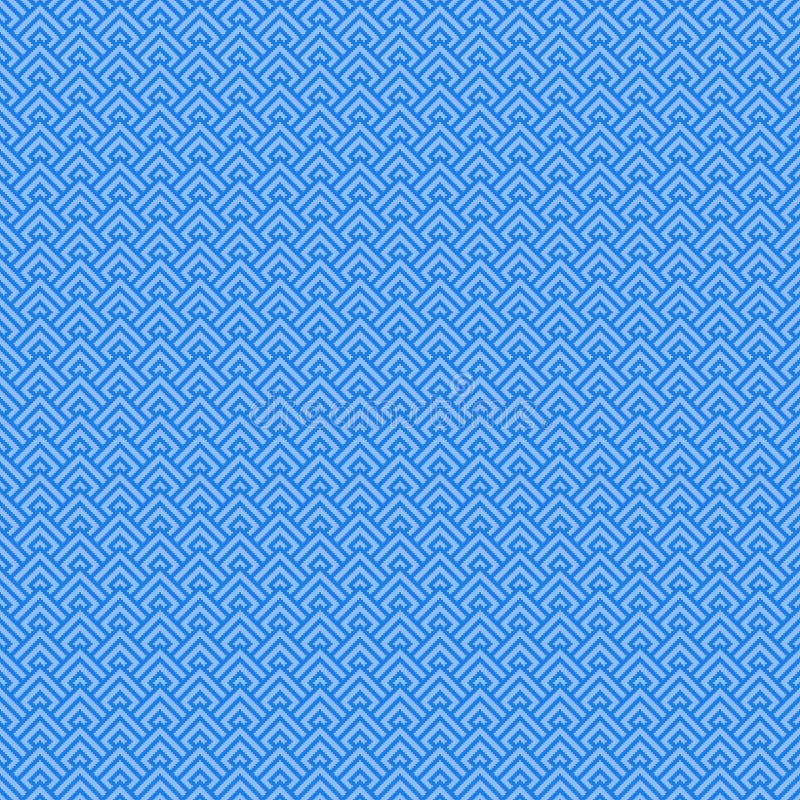 Vector Pixel Art Light Blue Seamless Pattern of Minimalistic Geometric ...