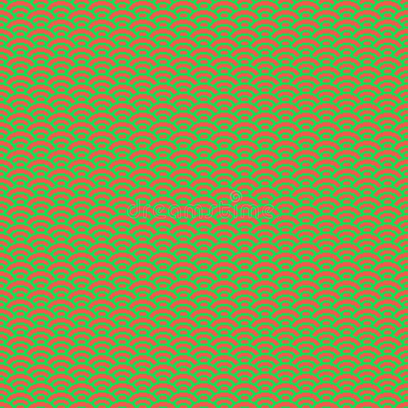 Simple Vector Pixel Art Seamless Pattern of Minimalistic Green and Red ...