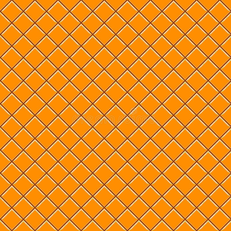 Vector Pixel Art Seamless Pattern of Minimalistic Red or Orange ...