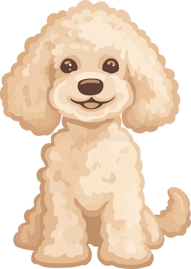 Simple Vector Poodle Clipart Stock Vector - Illustration of ...