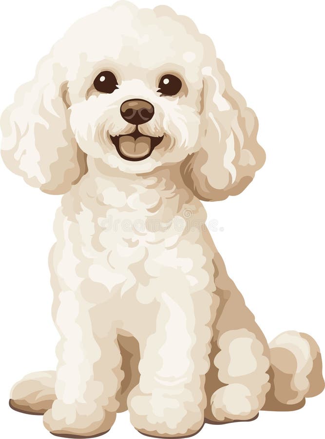 Simple Vector Poodle Clipart Stock Vector - Illustration of color ...