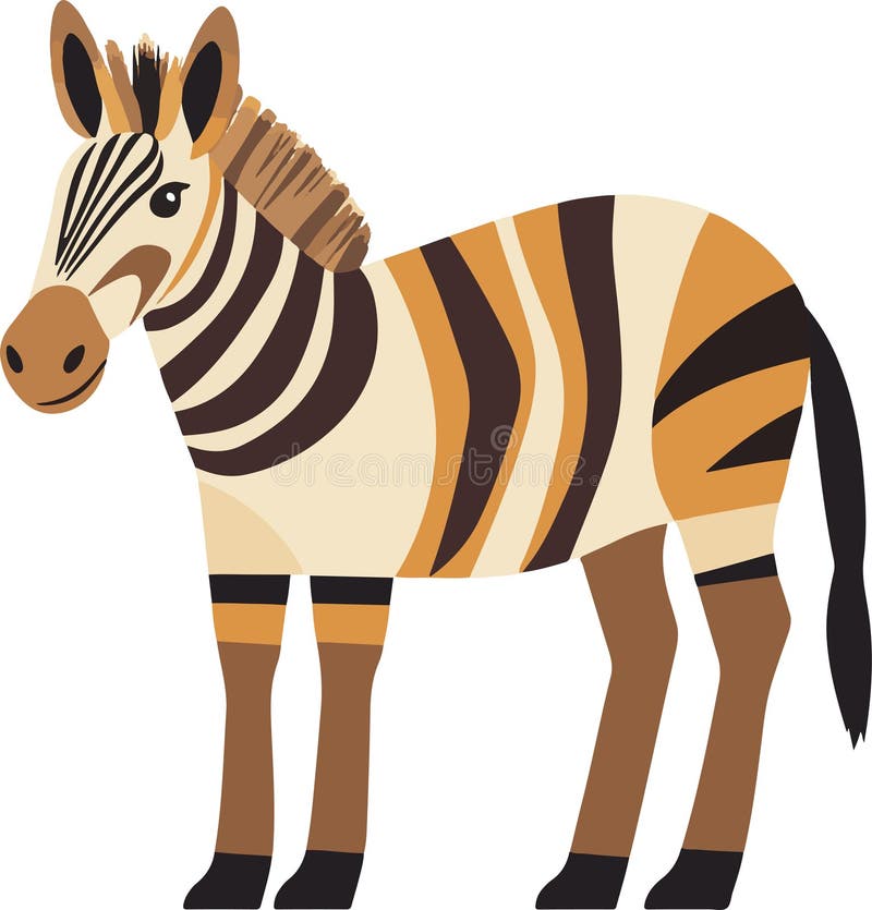 Simple Vector Quagga Clipart Stock Vector - Illustration of graphic ...
