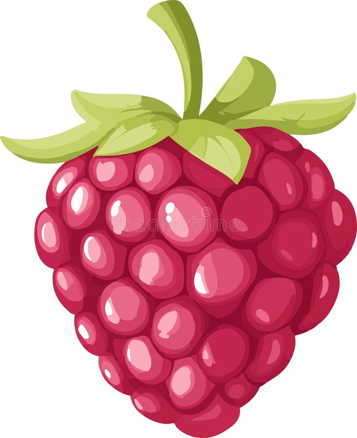 Simple Vector Raspberry Clipart Stock Vector - Illustration of simple ...