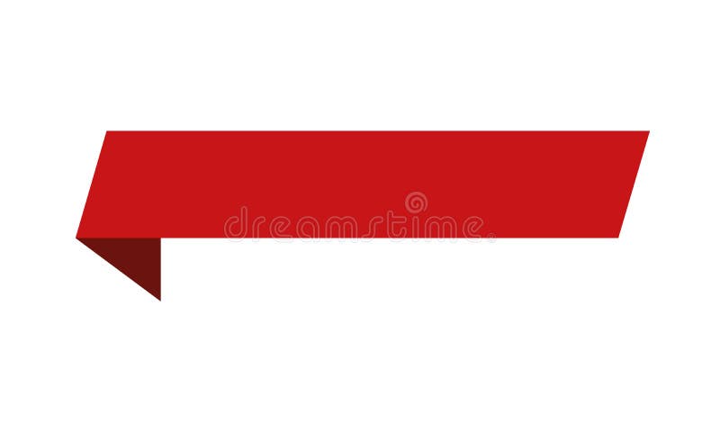 Simple Vector Red Label Banner on White Background Stock Vector ...