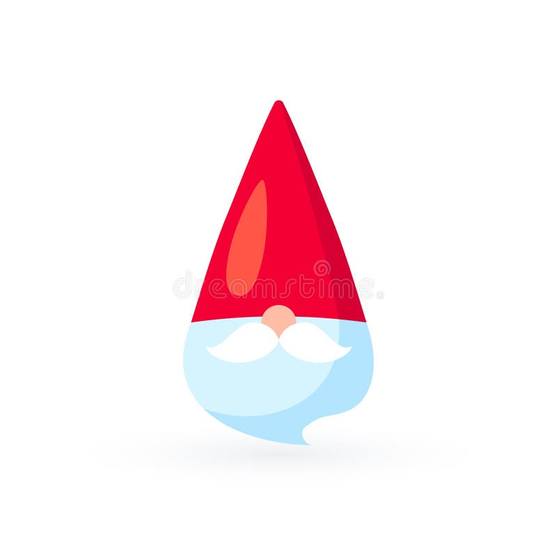 Simple Vector Santa Icon in Flat Style Stock Vector - Illustration of ...