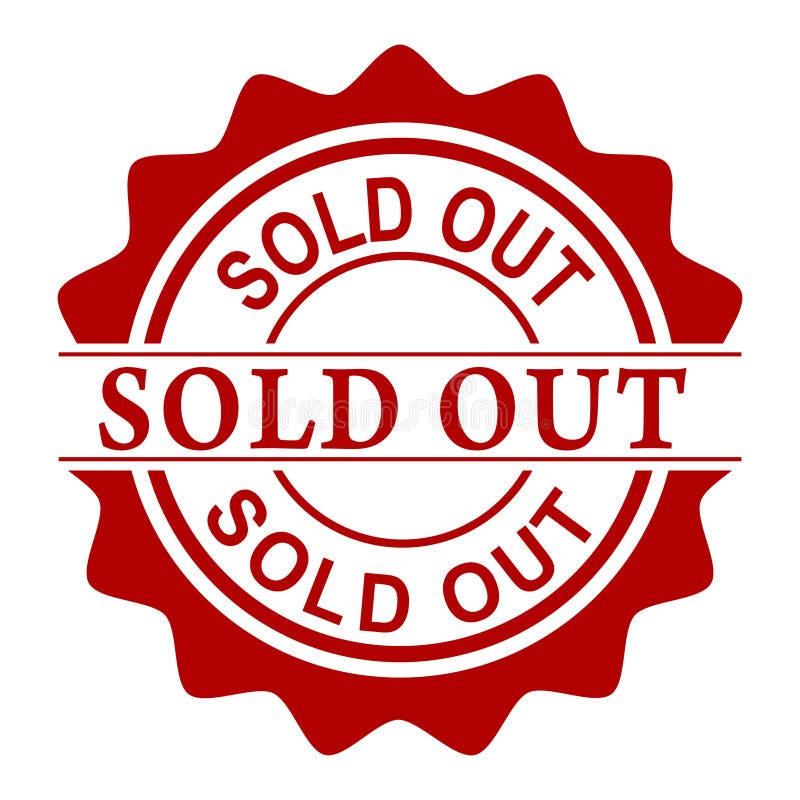 Simple Vector Scratch Red Circle Rubber Stamp, Sold Out, Isolated on ...