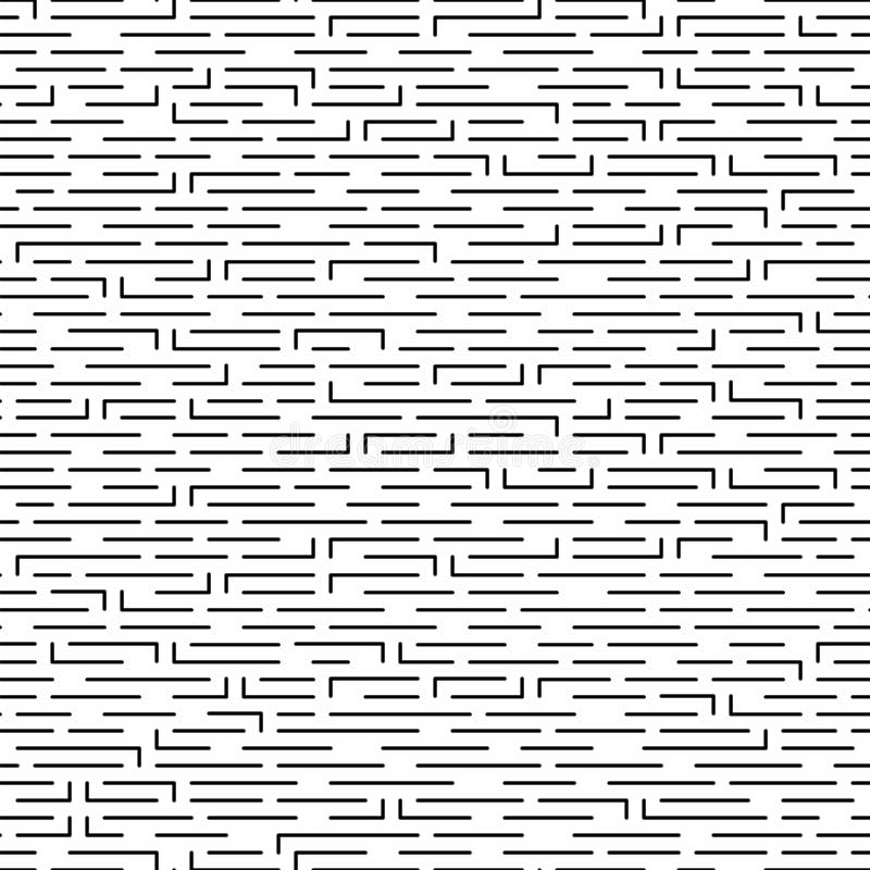 Simple Vector Seamless Monochrome Pattern of Lines and Angles in Linear ...