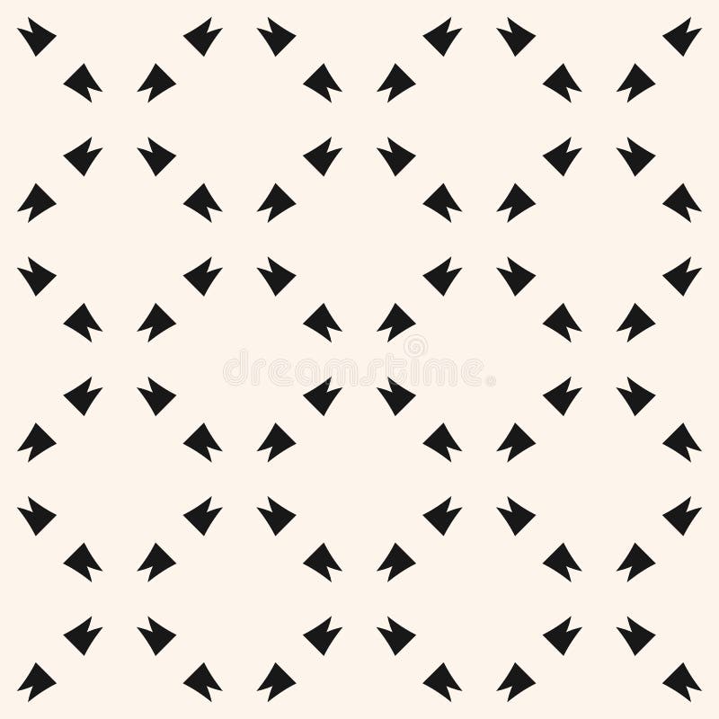 Simple Vector Seamless Pattern with Crosses, Triangular Shapes. Black ...