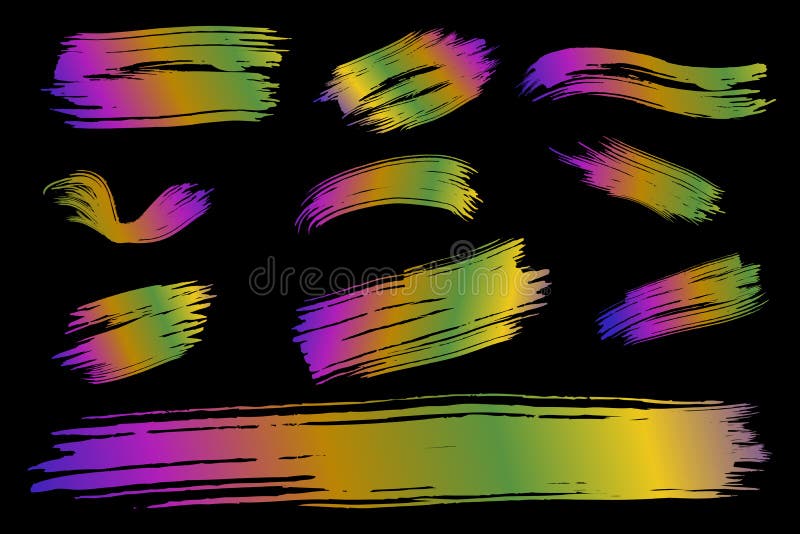 Simple Vector Set 10 Vector Colorful Big Mark Line Scribble Stock ...