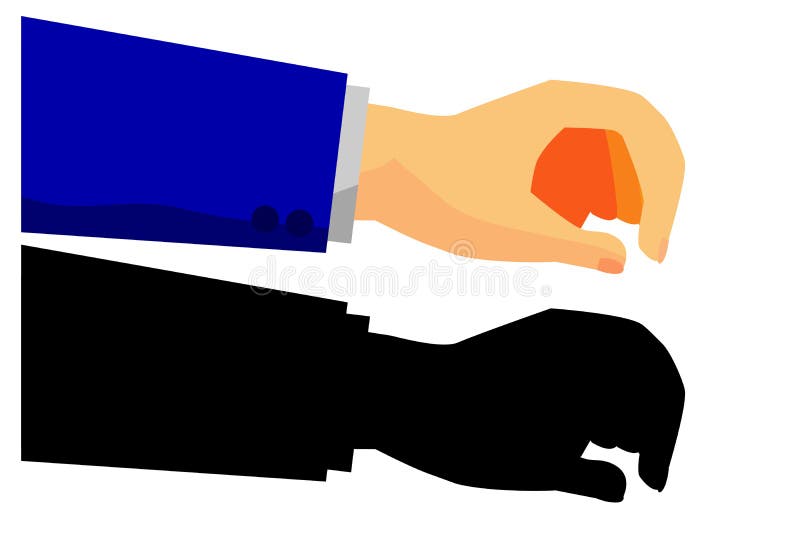 Simple Vector Set 2 Hand Give or Holding Something Stock Vector ...