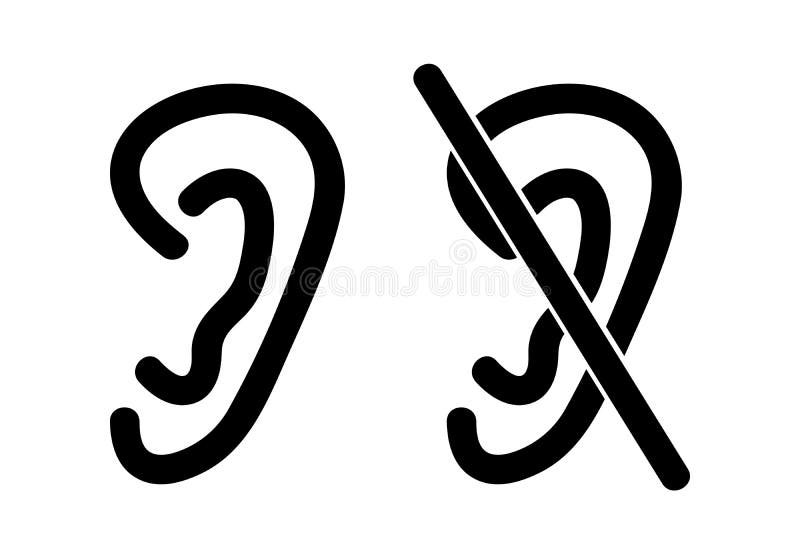Simple Vector Set 2 of Listening Symbol on and Off Stock Vector ...