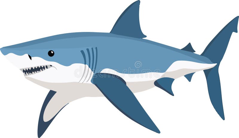 Simple Vector Shark Clipart Stock Vector - Illustration of minimalist ...