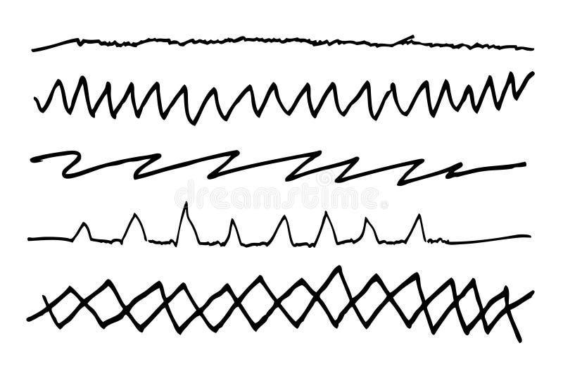 Simple Vector Sharp Wave and Spiral Line for Your Element Design Stock ...